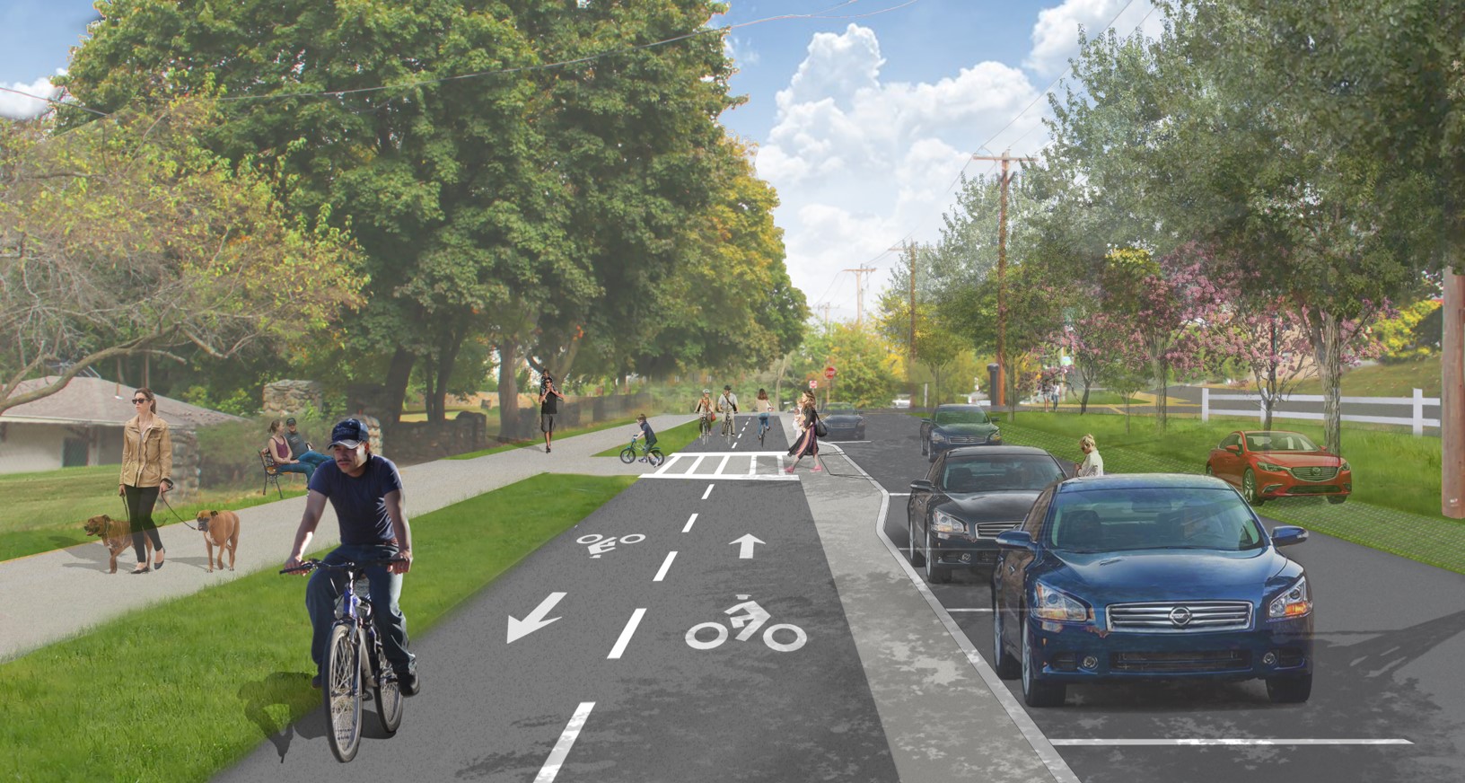 Newton Carriageway Biking and Walking Path Design - Howard Stein Hudson